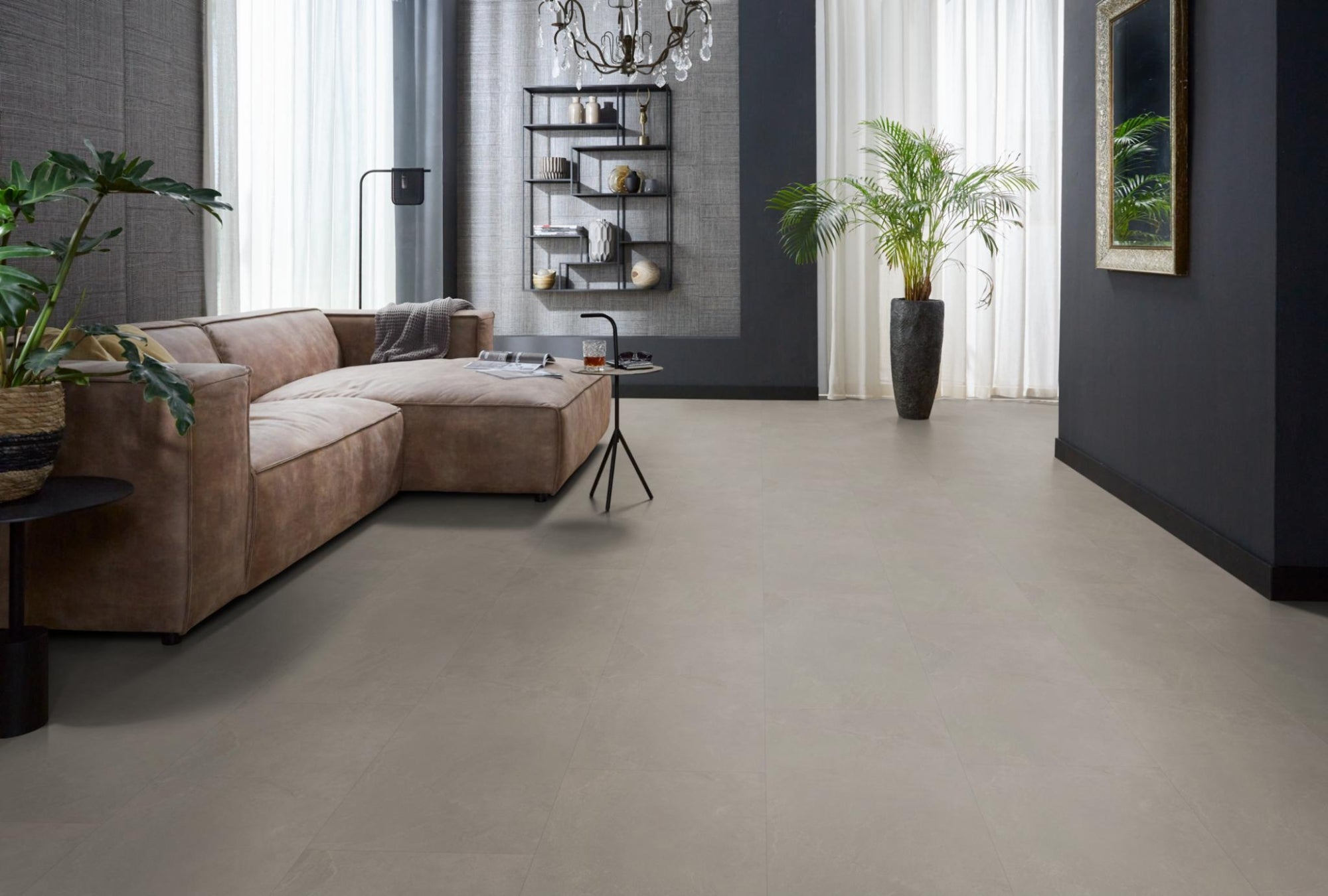 Ambiant Noveno Warm grey | Tegel 45 x 90 Plak PVC dryback